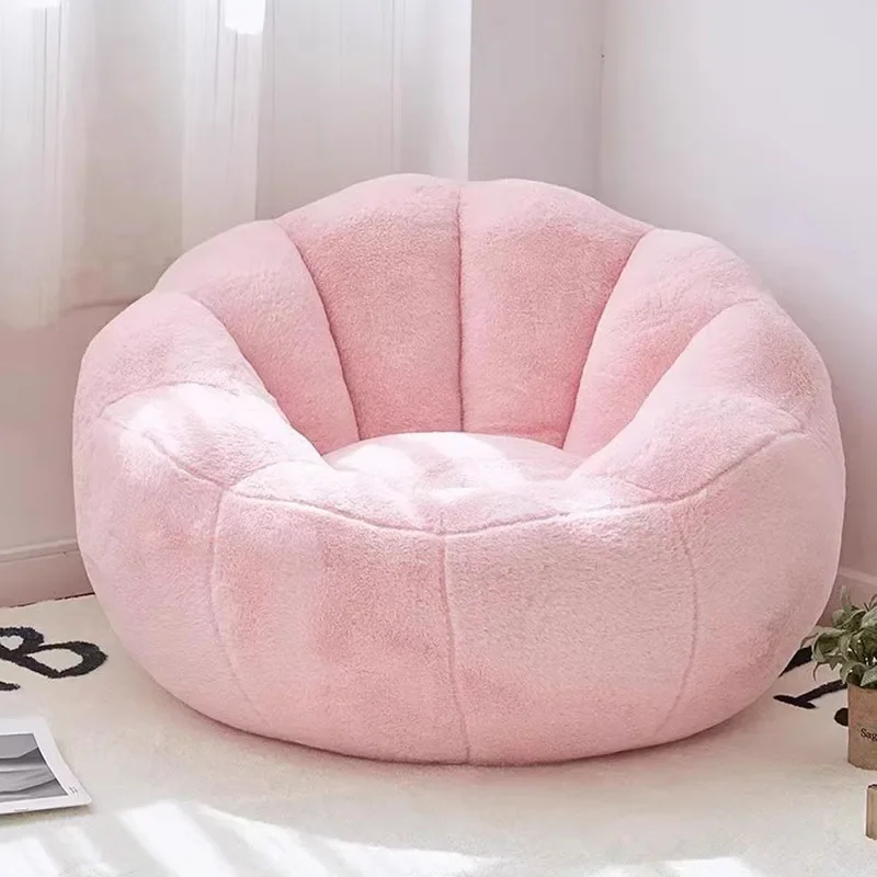 Kawai-Curved-Bean-Bag-Sofa-Pink-Lazy-Exterior-Sitting-Bean-Bag-Sofas ...