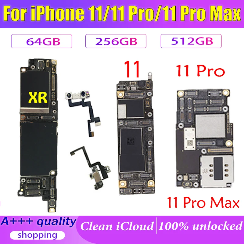 For-iPhone-11-11-PRO-MAX-Mainboard-Unlocked-Logic-Board-Free-iCloud-For ...