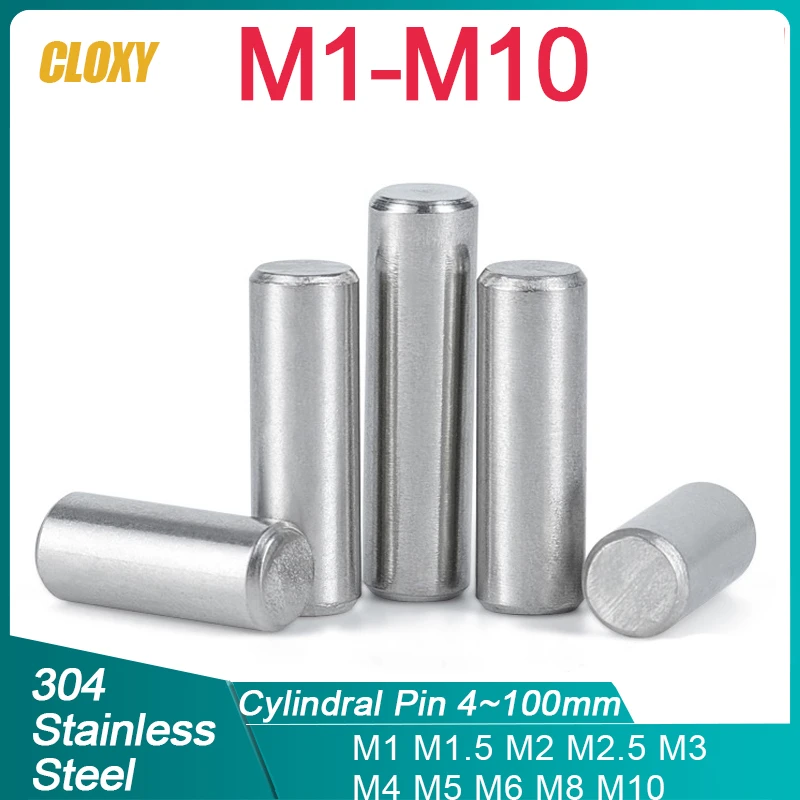 M1 M1.5 M2 M2.5 M3 M4 M5 M6 M8 M10 Cylindrical Pin Locating Dowel 304 ...