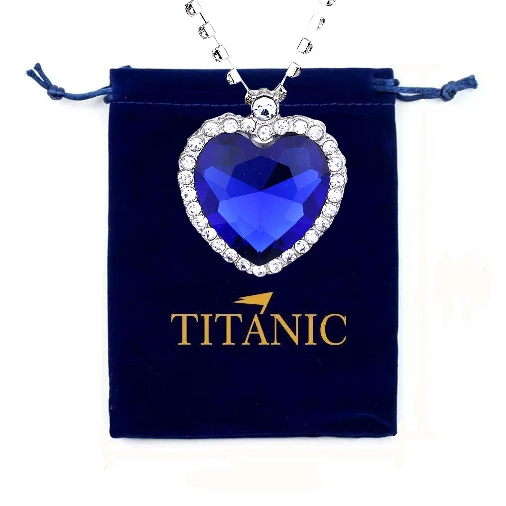 Titanic-Movie-Heart-of-The-Ocean-Chain-Pretty-Royal-Blue-Big-Crystal ...