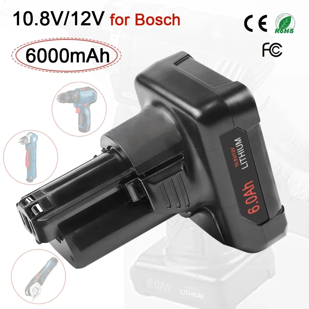 6000mAh-for-Bosch-10-8V-12V-GBA12V60-Li-ion-Power-Tool-Rechargeable-Battery-BAT411-BAT412 ...