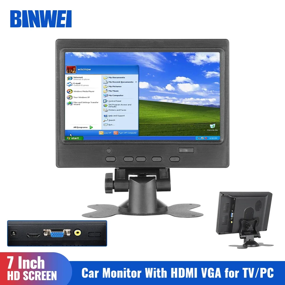 BINWEI-7-Inch-Car-HDMI-Monitor-with-VGA-for-TV-Computer-LCD-Color ...