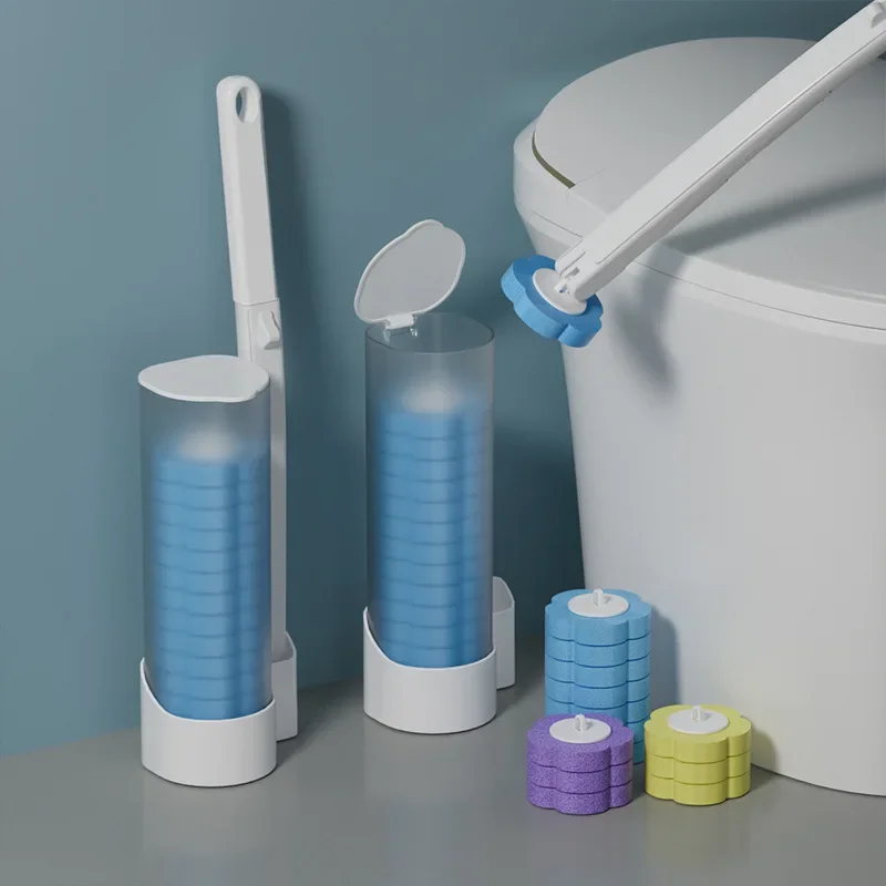 Disposable-Toilet-Brush-Cleaner-With-Long-Handle-Bathroom-Cleaning ...