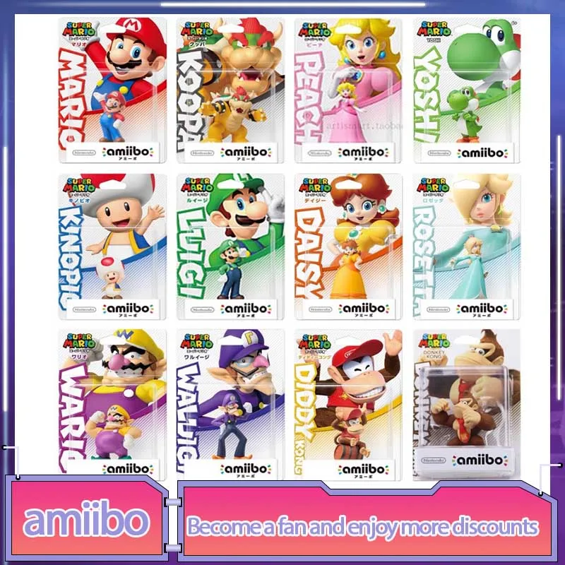 Amiibo-figuras de acción de Super Mario, Princessrosalina Donkey Kong ...