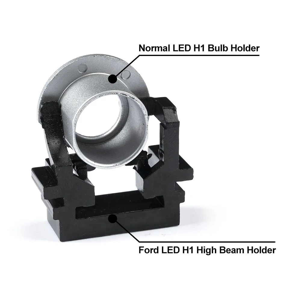 2PCS H1 LED Headlight Bulb Holder Adapter Socket Retainer for Ford ...