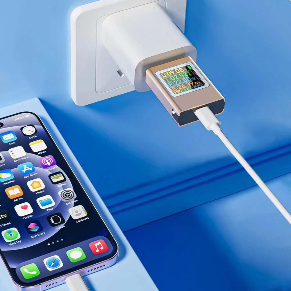 Type-C USB Power Meter Tester Power Bank Phone Charger Tester Amp Volt ...