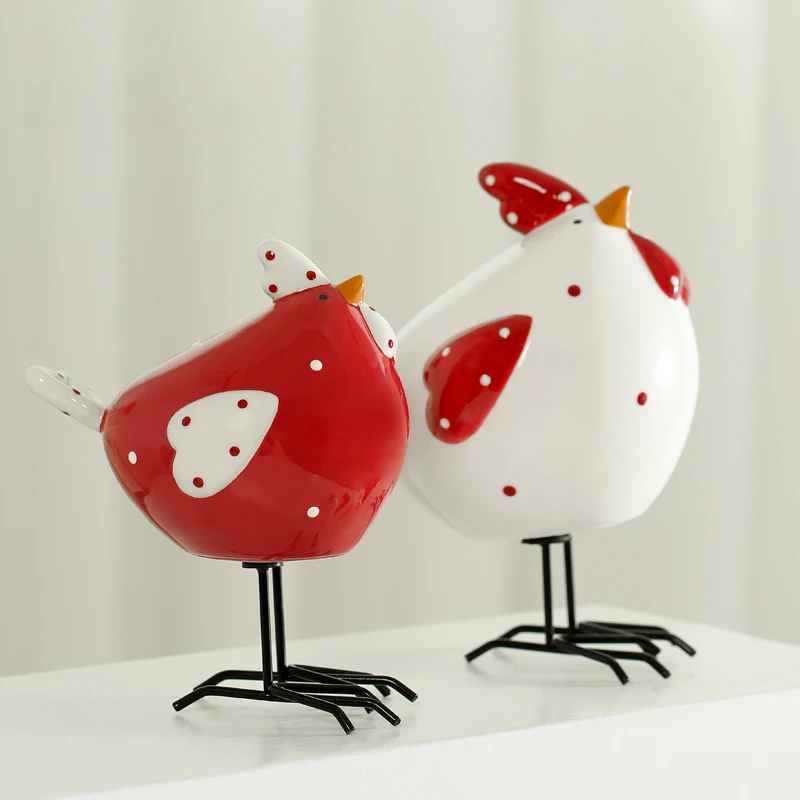 Creative-Nordic-Porcelain-Chicken-Ornaments-Christmas-Decorations-for ...