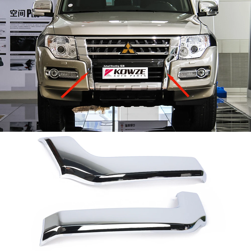 Car Front Bumper Side Garnish For Mitsubishi Pajero Montero 4 Mk4 2015 ...