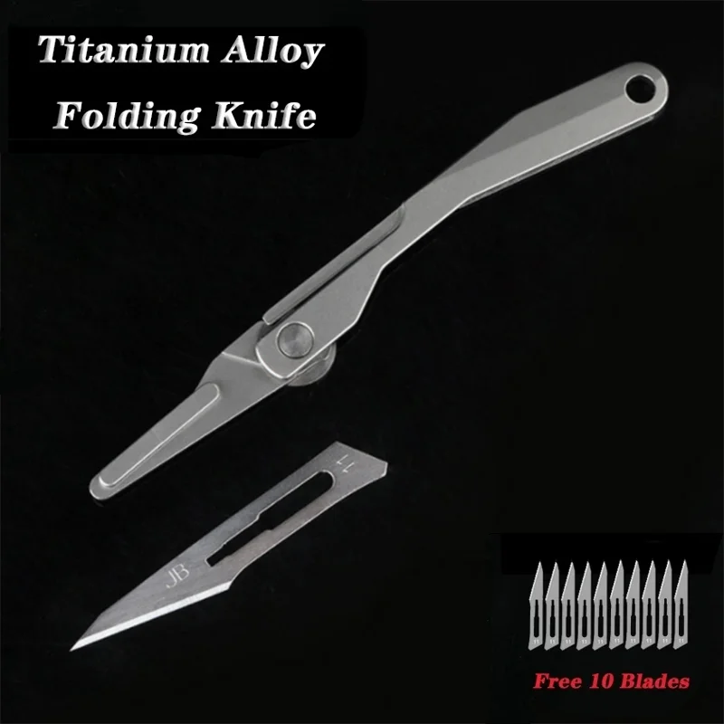 Mini Titanium Alloy Folding Knife Scalpel Medical Edc Outdoor Unpacking ...