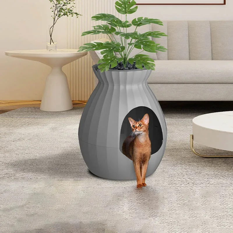 Flower-Pot-Type-Smart-Cat-Toilet-Fully-Enclosed-Plasma-Intelligent-Cat ...