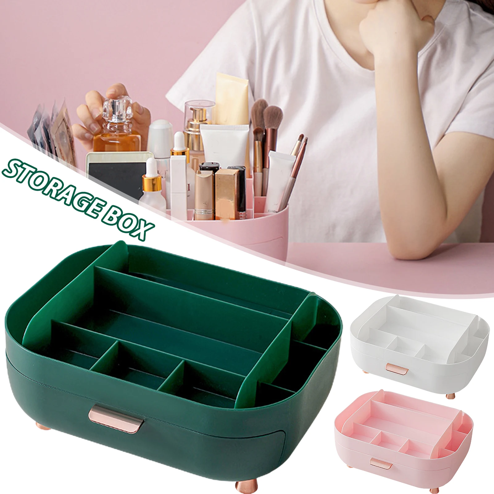 Practical Cosmetic Organiser With Multi Compartments For Makeup Nails ...