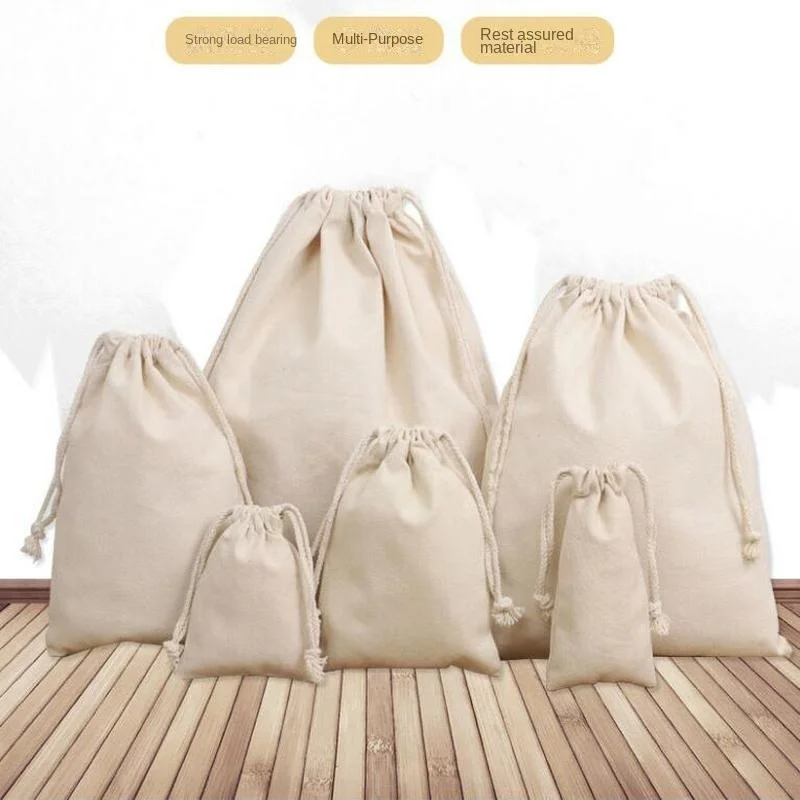 Large Drawstring Gift Bags | Cotton Drawstring Pouch | Large Bag Cotton ...