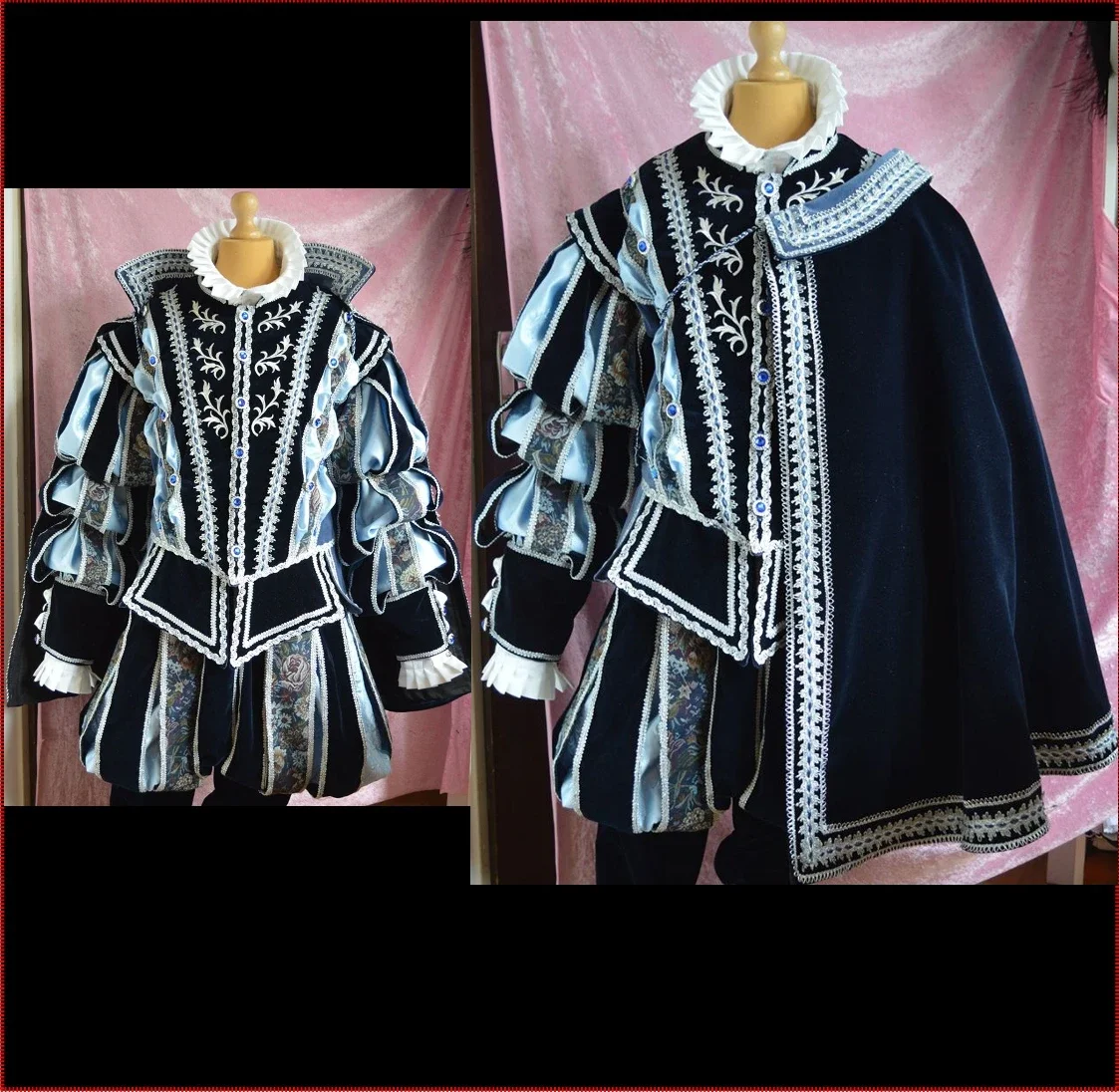 15th Century Tudor Elizabethan King Prince Fancy Velvet Ball Gown Henry ...