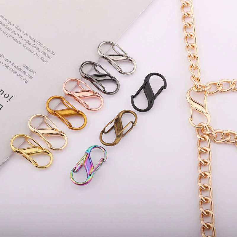 10 Piece Bag DIY Screw Chain Change Length Hook Chain Adjuster Buckle ...