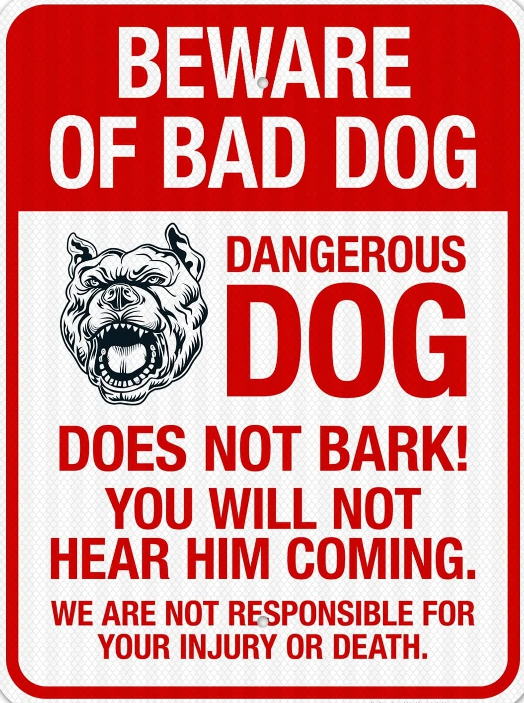 Bad Dog Sign