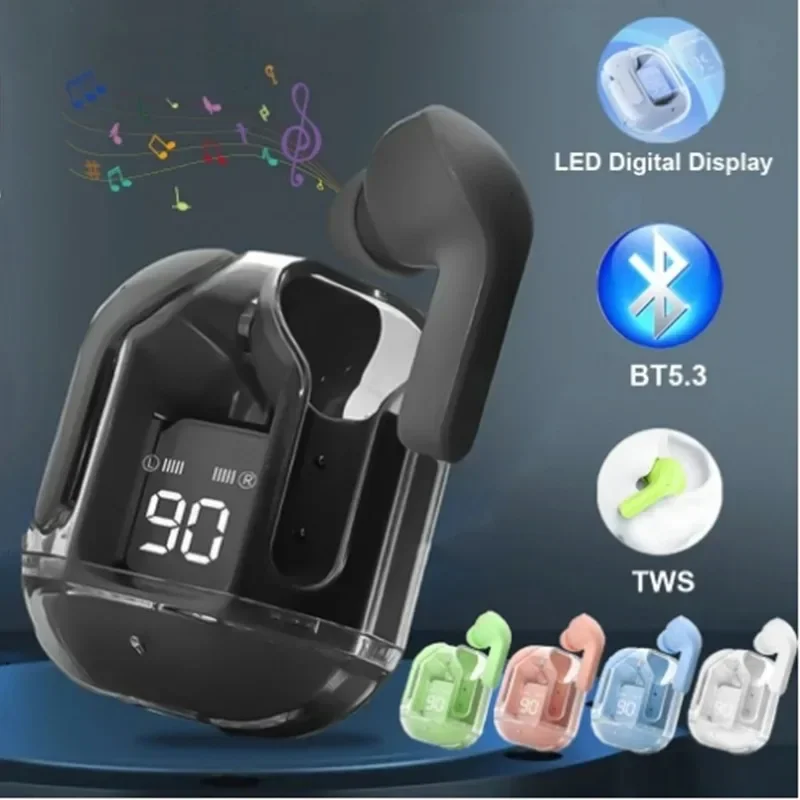 T2-Tws-Wireless-Bluetooth-Headset-Transparent-ENC-Power-Digital-Display ...