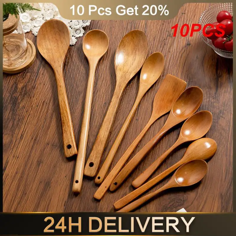 10PCS-Drinking-Porridge-Spoon-Easy-Cleaning-Household-Small-Coffee ...