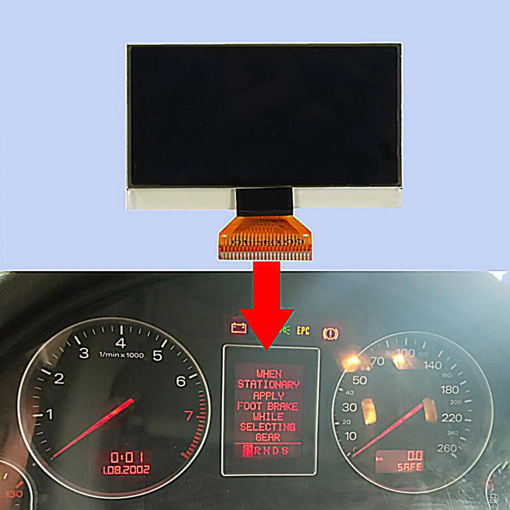 Newest-LCD-Display-for-Audi-A4-B6-B7-Instrument-Cluster-Speedometer ...