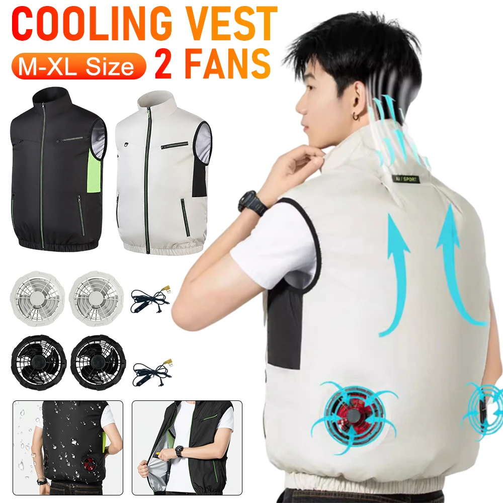 New-Cool-Vest-Wearable-Cooling-Fan-Vest-Air-conditioned-Clothes-Cooling ...