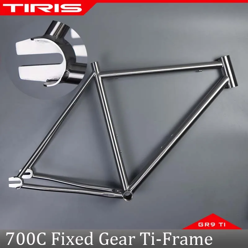 TIRIS-FJ1-Titanium-Road-Race-Bike-Fixed-Gear-Frame-Horizontal-Dropout ...