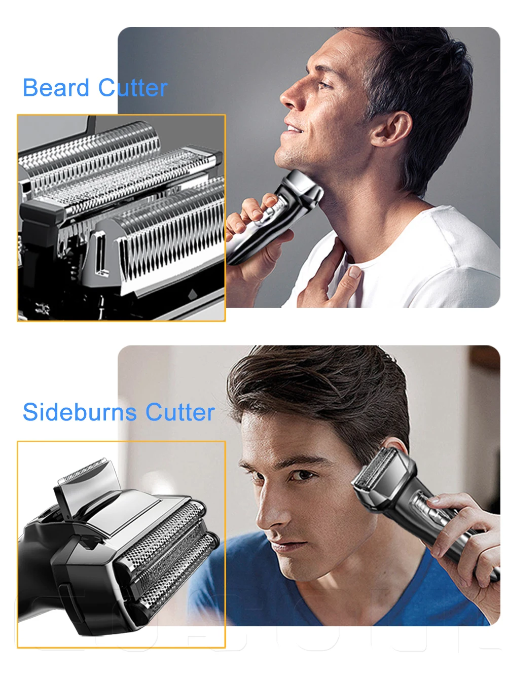 V1 - Rasoir électrique pour Homme Rasoir Tondeuse À Barbe Rasoir ...