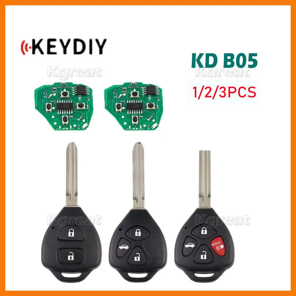 1/2/3pcs Keydiy KD B Series Universal Remote Key for Toyota Style 2/3 ...