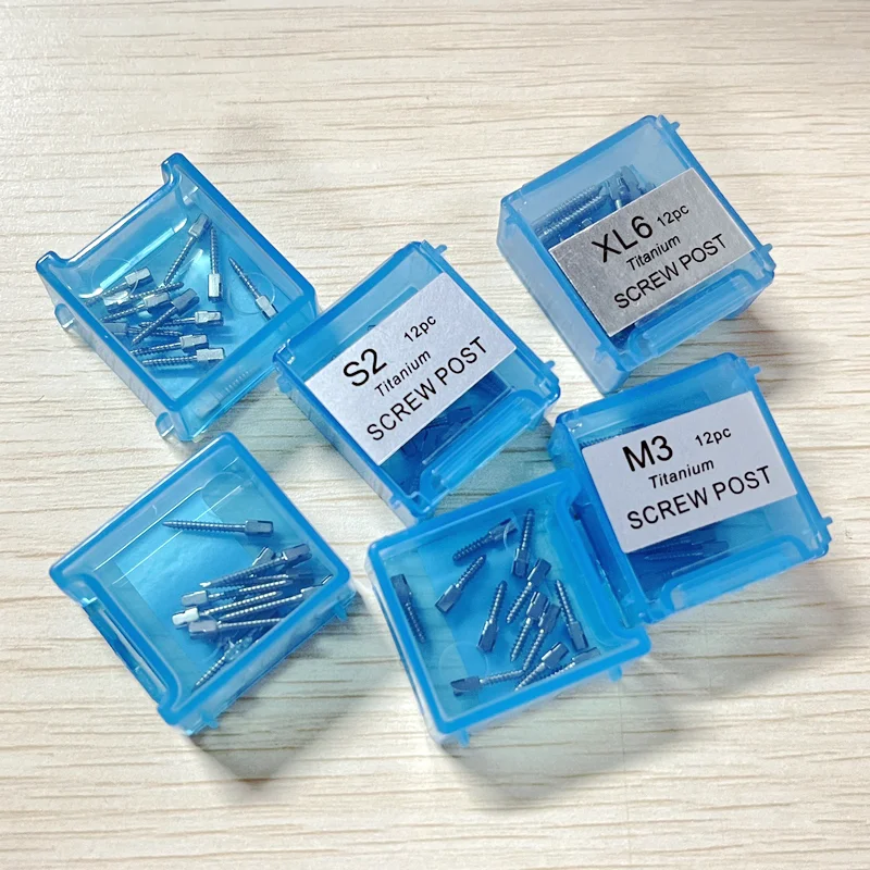 Dental-instrument-Titanium-Plated-Screw-Post-12pcs-Dental-Screw-Post ...