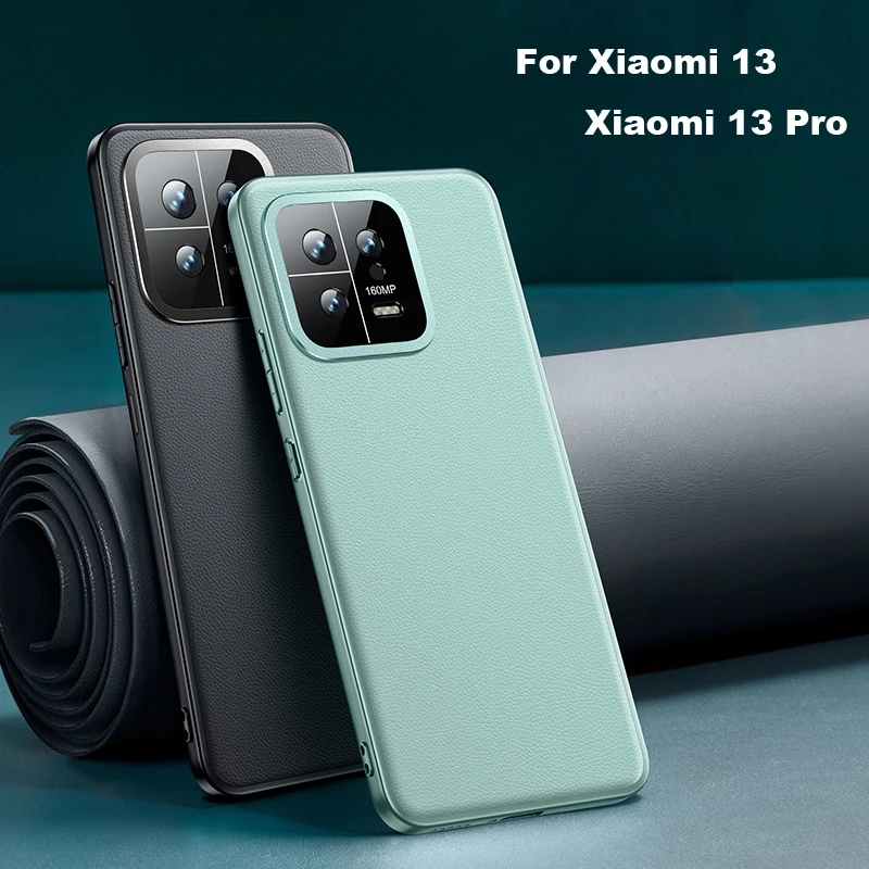 funda For Xiaomi Mi 13 Pro Case Luxury High Quality PU Leather + Silicone Ultra thin Acrylic ...