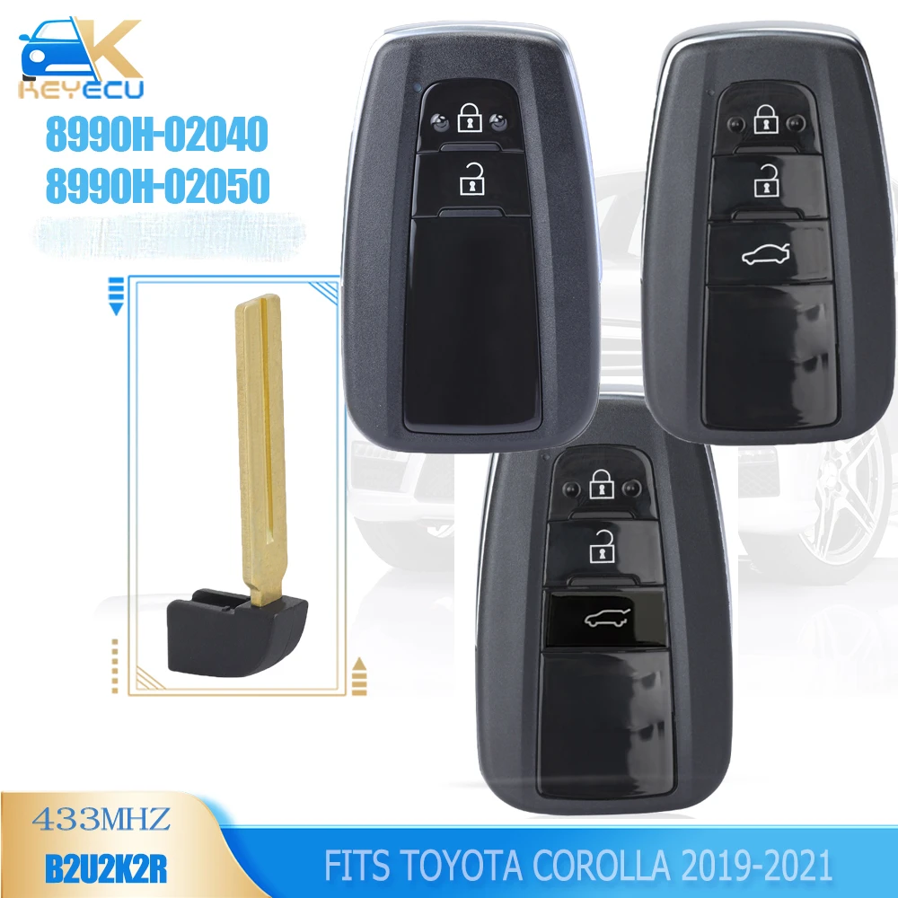 Keyecu 8990h-02040 8990h-02050 For Toyota Corolla 2019 2020 2021 Smart ...