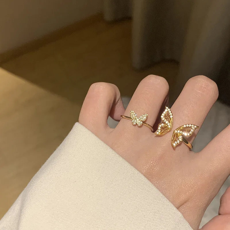 GD-Luxury-Real-Gold-Plated-Cz-Cubic-Zirconia-Butterfly-Rings-Bling ...