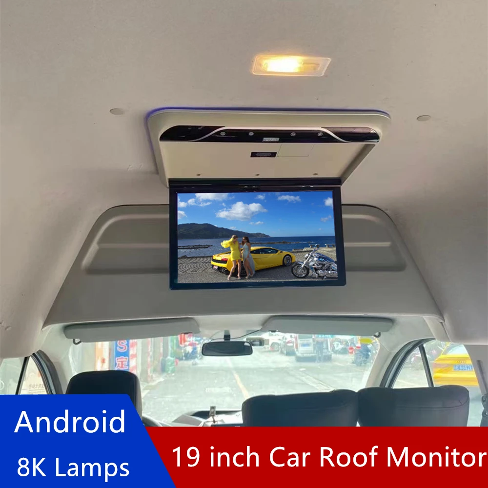19-Android11-Car-Monitor-3-32G-Roof-FHD-1080P-Monitor-IPS-Roof-Mounted ...