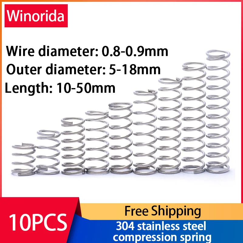 304 Stainless Steel Compression Spring Return Spring Steel Wire ...