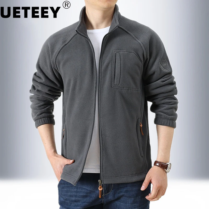 Mens Full Zip Up US SWAT Tactical Army Fleece Jacket Military Thermal ...