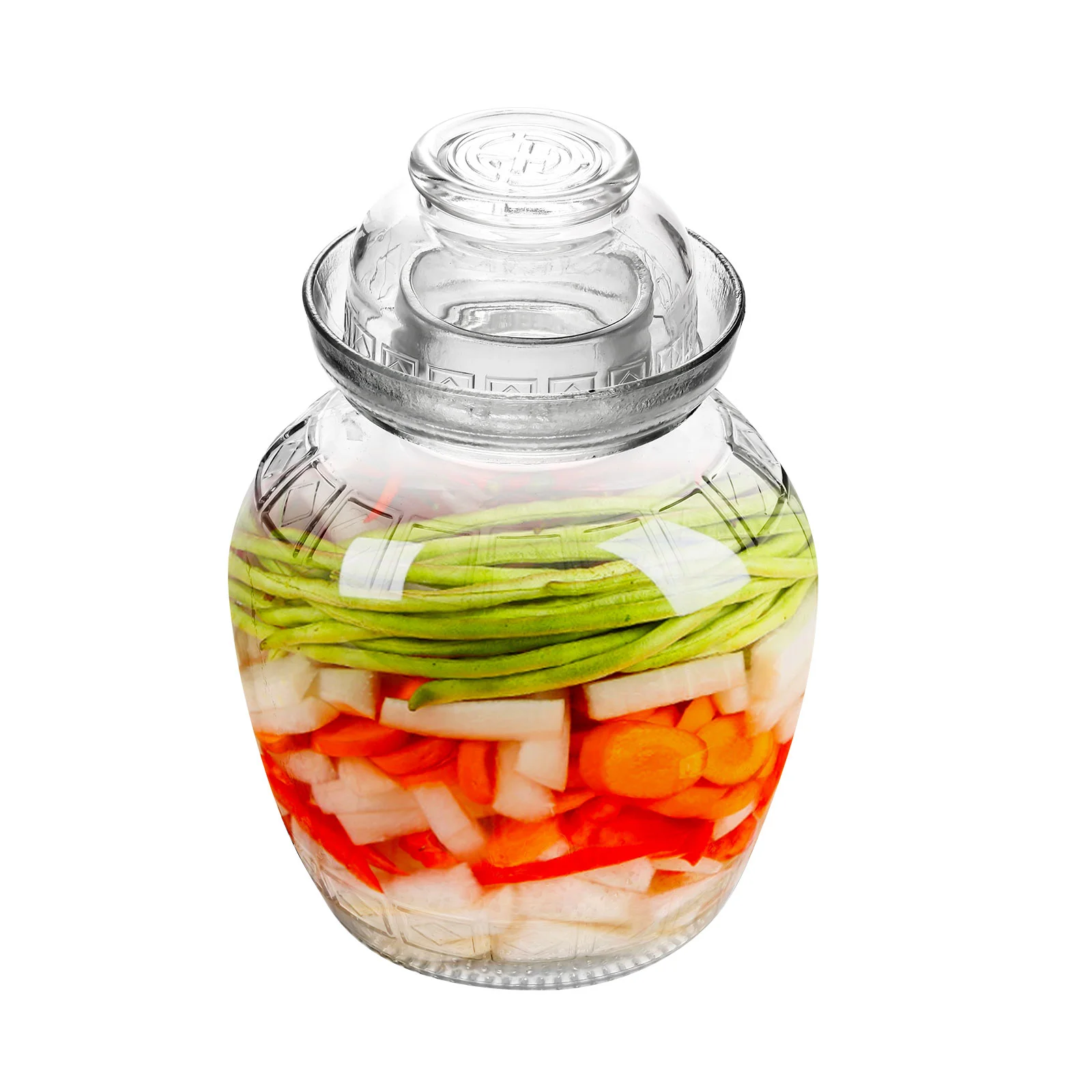 Pote de vidro tradicional fermentação pote de vidro para picles kimchi ...