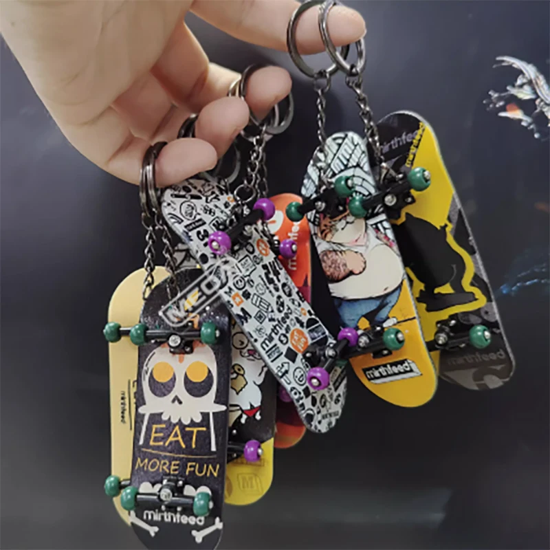 Maple-Wooden-Finger-Skateboard-Keychain-Mini-Professional-Pocket-Finger ...