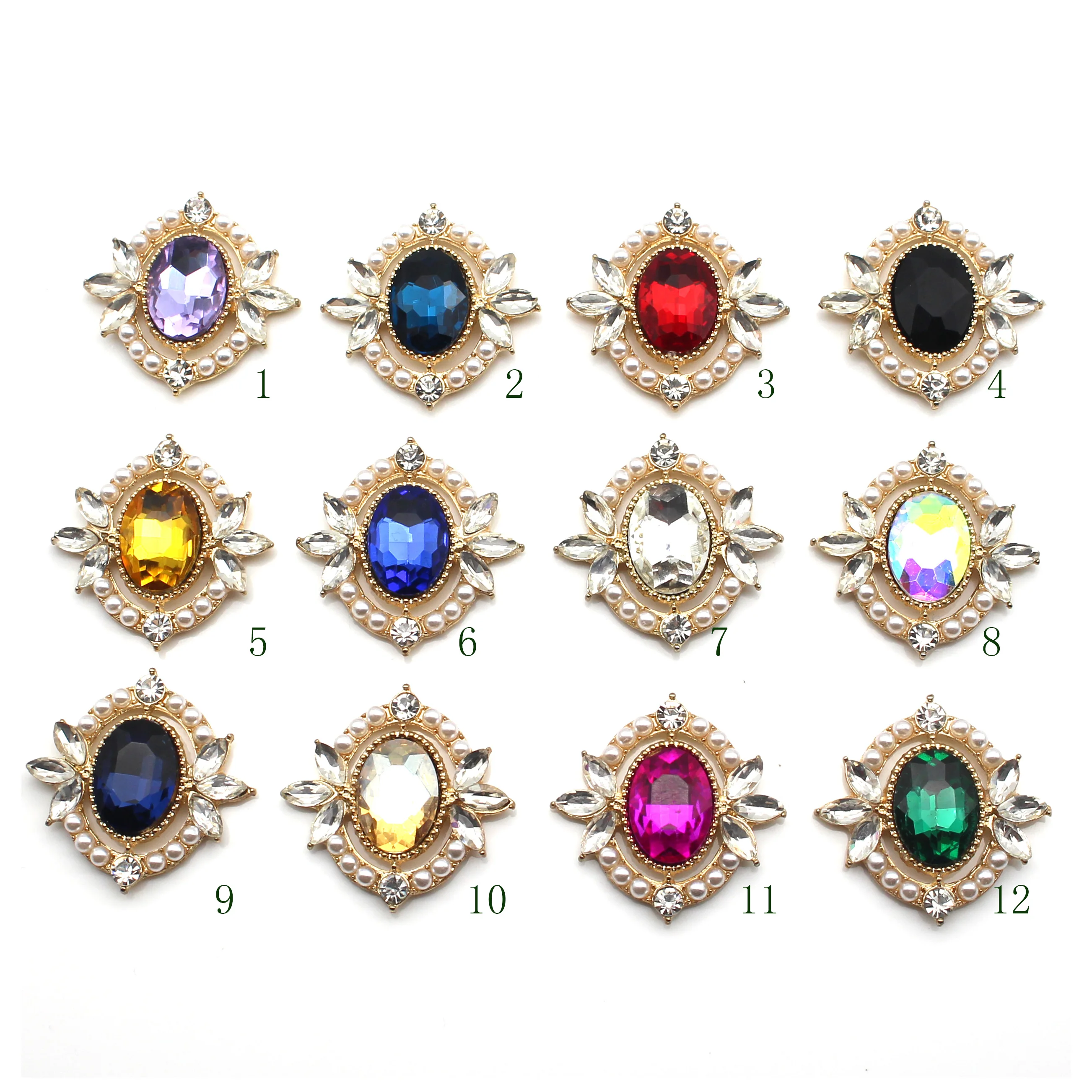 New-30-29MM-10-Piece-Alloy-Glass-Pointed-Bottom-Jewelry-Accessories ...