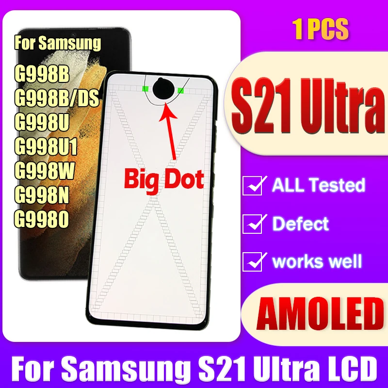 Big-Dot-Defect-AMOLED-For-Samsung-S21-Ultra-5G-998-G998F-DS-G998U ...