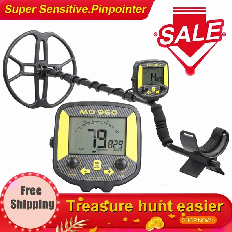 Md960 Underground Metal Gold Detector Portable Gold Treasure Finder ...