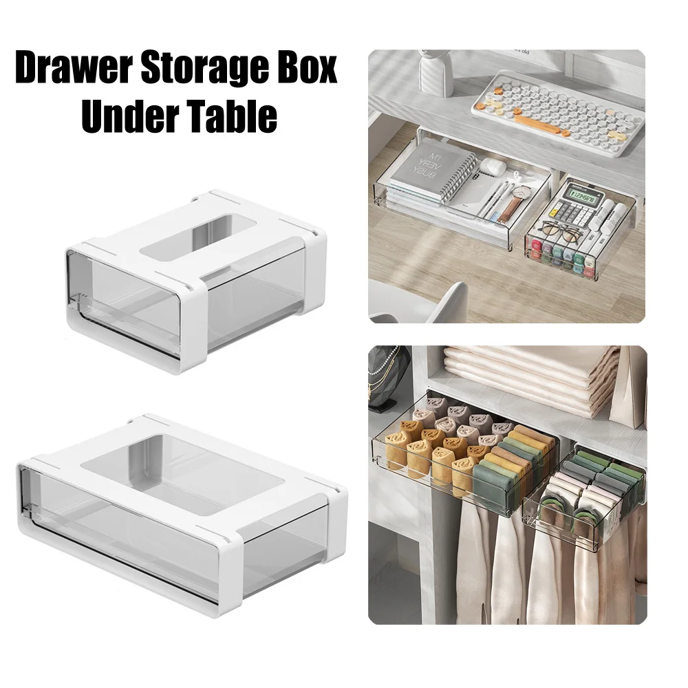 Desk-Table-Self-Storage-Boxs-Under-Desk-Drawer-Stick-Stand-Hidden ...