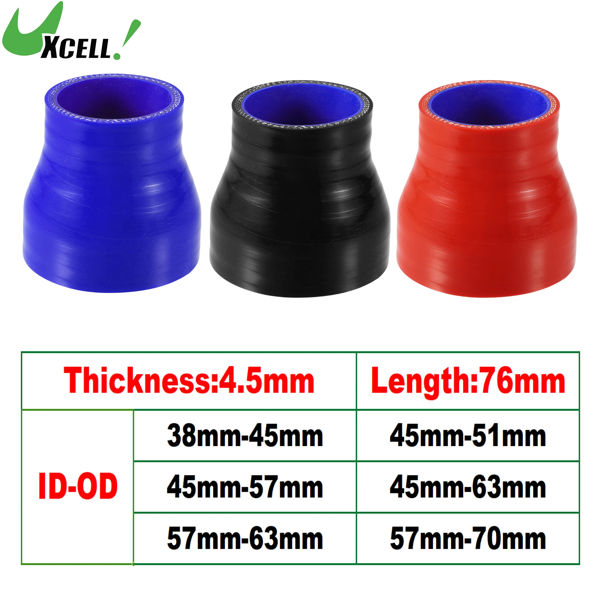 UXCELL-38mm-45mm-57mm-63mm-45mm-63mm-Straight-Reducer-Hose-Silicone ...