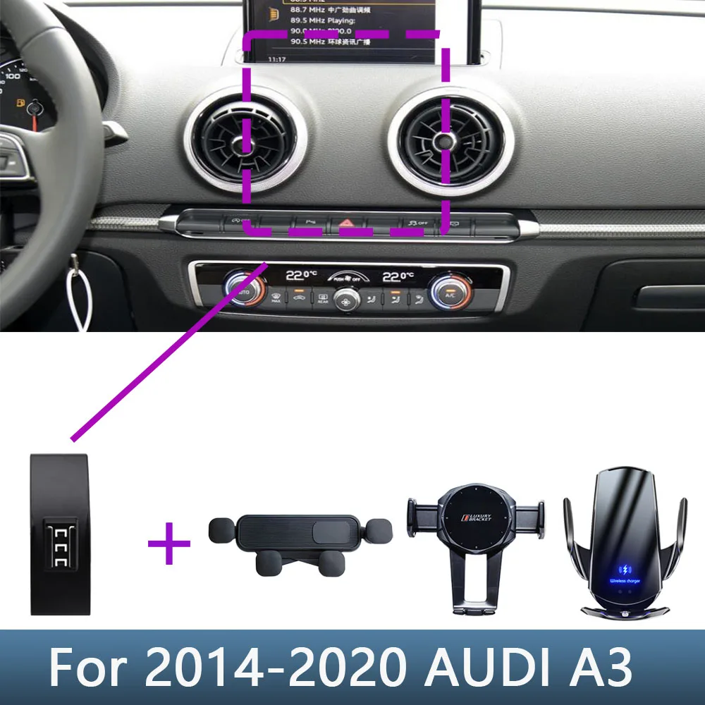For AUDI A3 2014 2015 2016 2017 2018-2020 Car Phone Holder Special ...