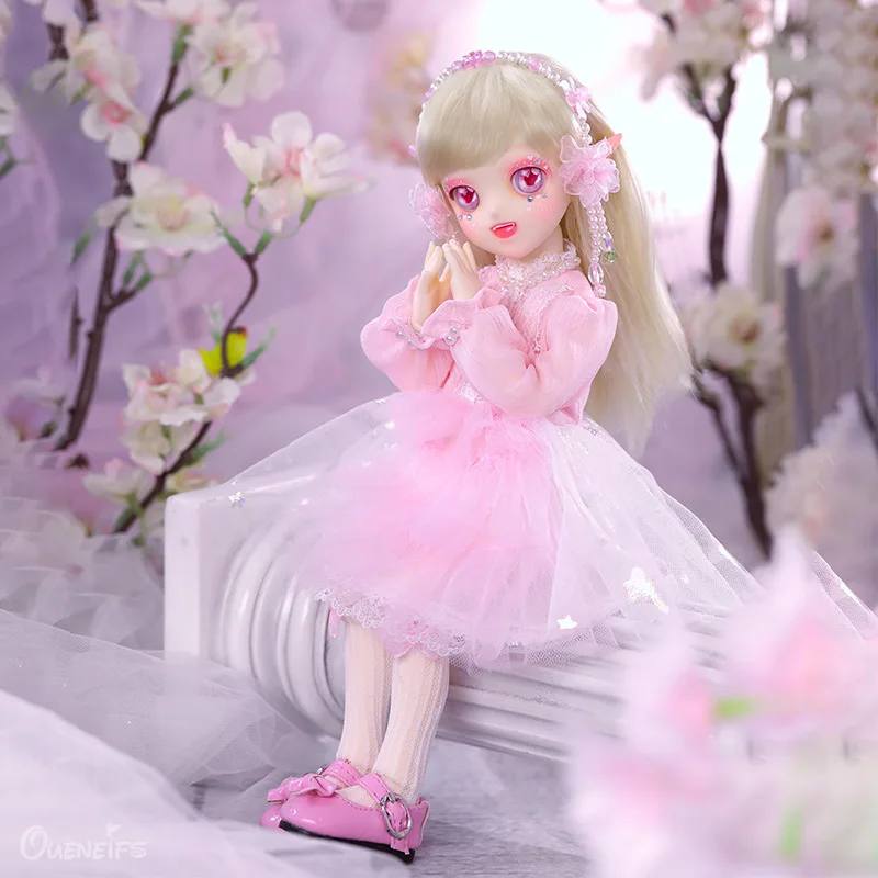 Fendou Doll BJD 1/6 Short legged maiden second generation body Full set Pink peach blossom ...