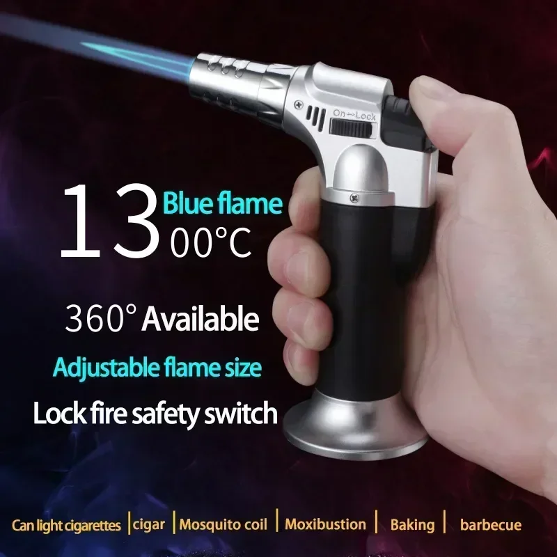Butane Gas Lighter Refillable Adjustable Flame Lighter Chef Cooking ...