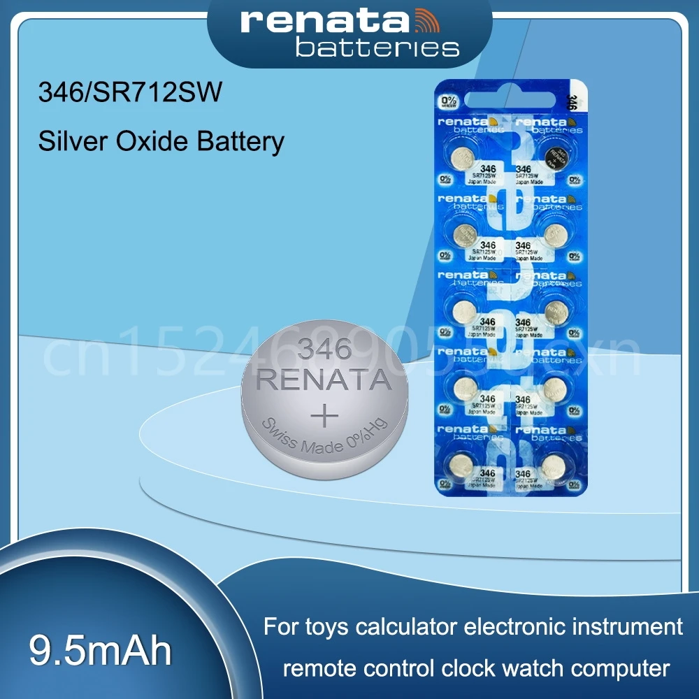 100-Original-RENATA-Swiss-346-SR712SW-Silver-Oxide-Watch-Battery-for ...