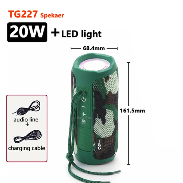 40W 고출력 TG322 LED caixa de som Bluetooth 스피커 옥외 방수 휴대용 기둥 무선 저음 PC 스피커 Boombox 3D 스테레오 오디오 캠핑에 ...