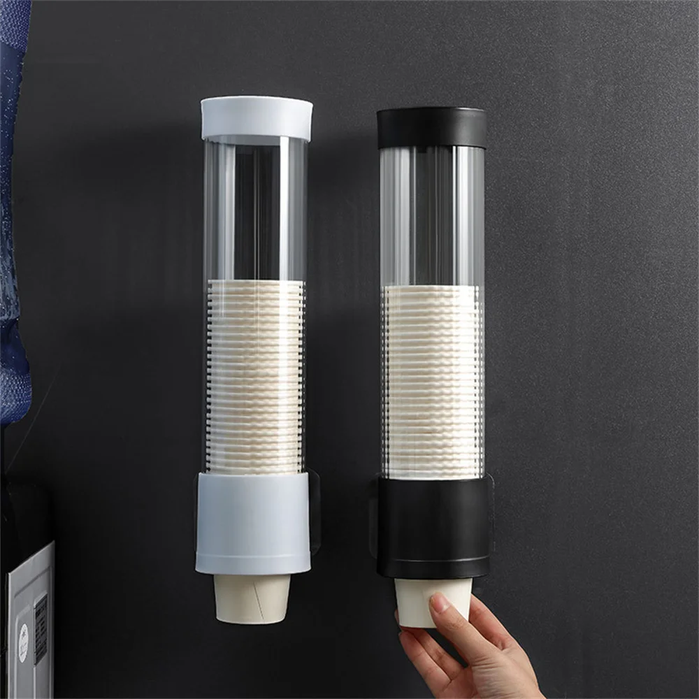 Disposable-Paper-Cup-Dispenser-Wall-mounted-Plastic-Water-Dispenser-Cup ...