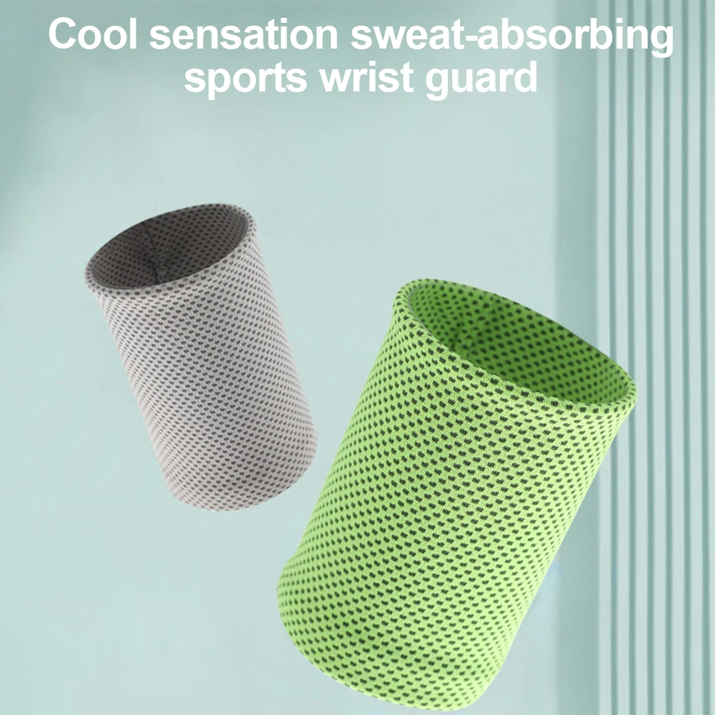 1/2Pcs Ice Cooling Wrist Brace Support Breathable Tennis Wristband Wrap ...