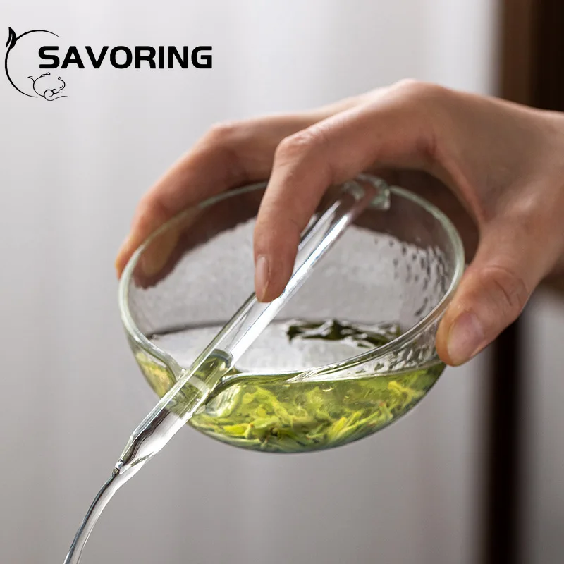 Hammer-Pattern-Drainage-Bowl-Brewing-Method-Glass-Tea-Bowl-Drainage ...