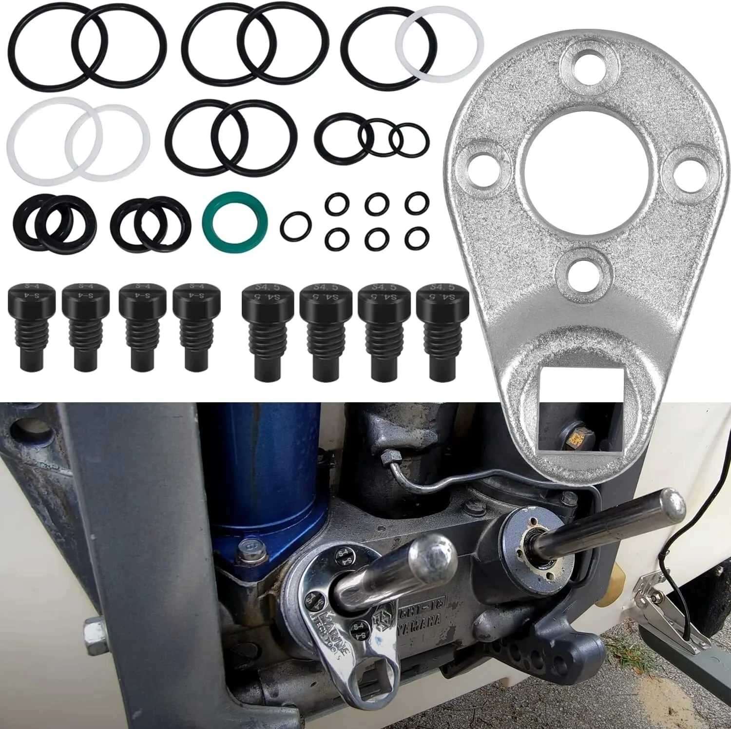 TML Outboard Trim/Tilt Pin Wrench MT0006 & Power Trim Tilt Seals Kit ...
