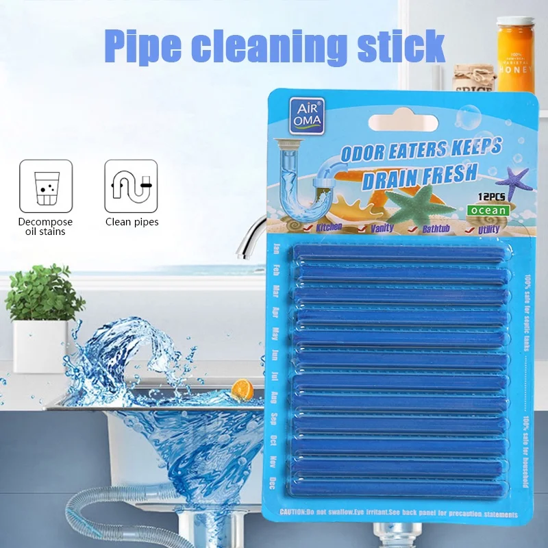 Household Sewer Cleaning Sticks Kitchen Sink Floor Drain Pipe Remove ...